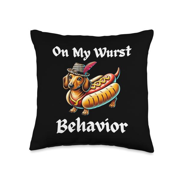 ・This cute funny pun design of a dachshund weiner dog "On My Wurst" behavior is great for anyone who loves dachshund dog...