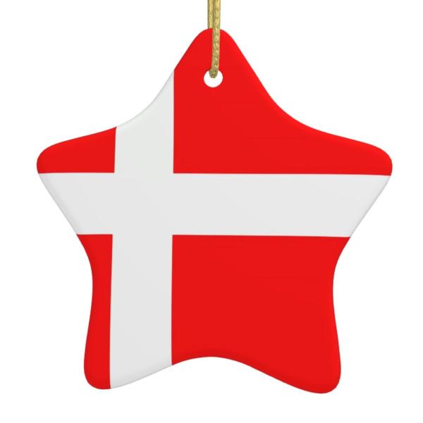 ・Unique design: Our Denmark Danish Flag fancy ceramic ornament with gold ribbon were cut to ensure the smoothness on eac...