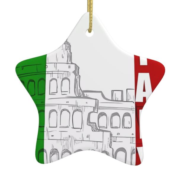 ・Unique design: Our Roman Italian Flag fancy ceramic ornament with gold ribbon were cut to ensure the smoothness on each...