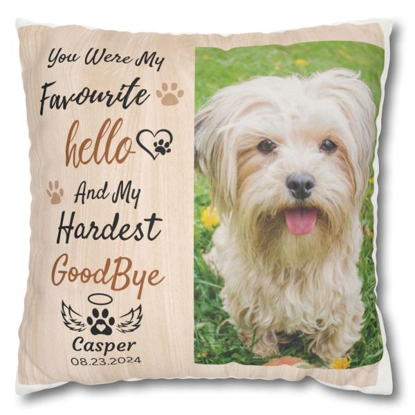 ・Personalized Pet Memorial Pillow: Custom pillow featuring your pet's photo and name, creating a heartfelt keepsake. Per...