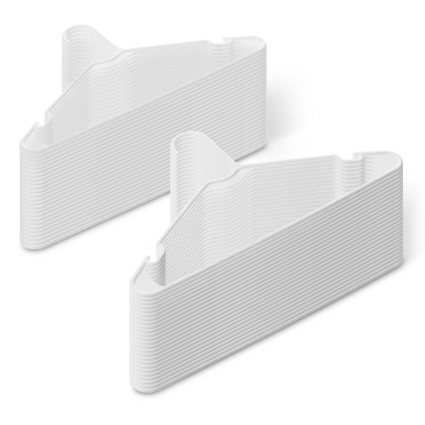 ・PACK CONTENTS: 50-pack of standard adult size plastic hangers for efficient closet organization and storage・DURABLE CON...