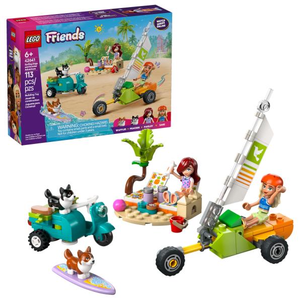 ・SURF SET FOR KIDS - This LEGO Friends Surfing Dogs and Scooter Adventure set for girls and boys comes with 2 minidolls ...
