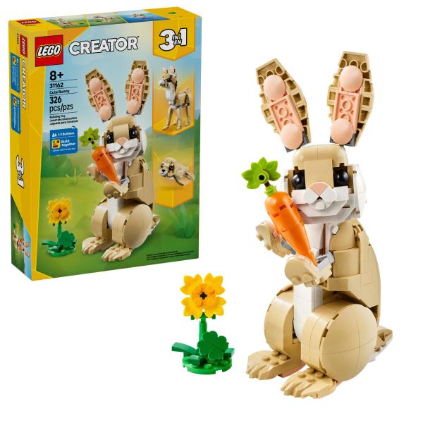 ・3 IN 1 - LEGO Creator Cute Bunny toy for kids lets girls and boys ages 8 years old and older build and rebuild 3 differ...