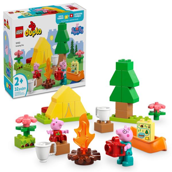 ・CAMPING TODDLER TOY- Little ones ages 2+ embark on woodland adventures with the LEGO DUPLO Peppa Pig Camping Trip build...