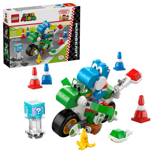 ・TOY FOR MARIO KART FANS - Drive and drift on a brick-built model of the Yoshi Bike with this LEGO Super Mario Kart toy ...