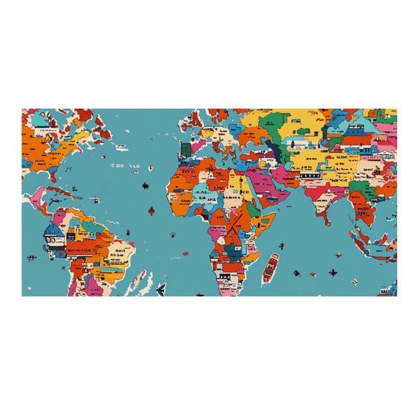 ・POLYESTER BANNER: World Map Pattern Customized vinyl banner for business is made of high quality polyester material, wi...