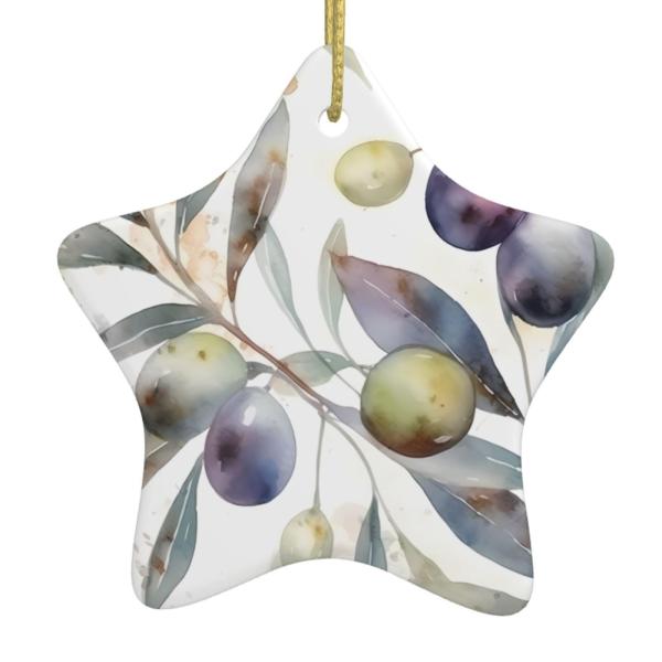 ・Unique design: Our Hand Drawn Leaves fancy ceramic ornament with gold ribbon were cut to ensure the smoothness on each ...