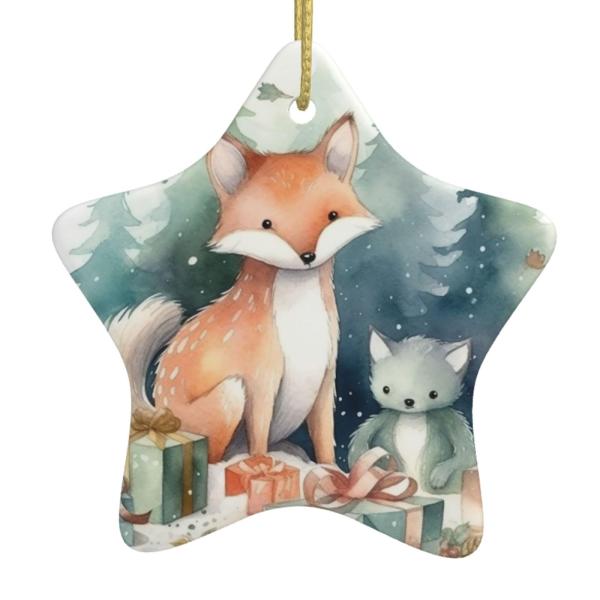 ・Unique design: Our Gifts in the Forest fancy ceramic ornament with gold ribbon were cut to ensure the smoothness on eac...