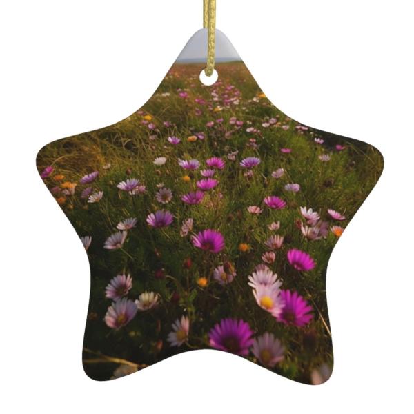 ・Unique design: Our Full of Purple Flowers fancy ceramic ornament with gold ribbon were cut to ensure the smoothness on ...