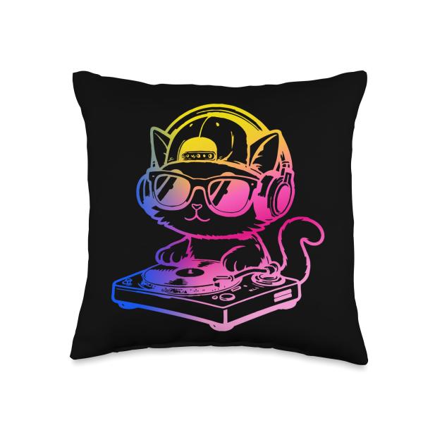 ・Rainbow DJ Cat. Capture the essence of cool with a cat that knows how to spin the decks.・Rainbow DJ Cat. Cat Lovers And...