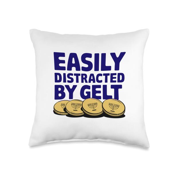 ・Funny Dreidel Gelt Chanukah Jewish Menorah Hanukkah Gelt Design. Funny Hannukah Gelt Tee - Easily Distracted by Gelt - ...
