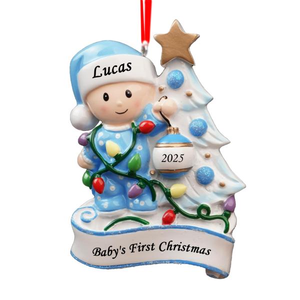 ・?【Personalized Baby 1st Christmas Ornaments 2025】Add a personalized touch to your family Christmas tree with witfox cus...
