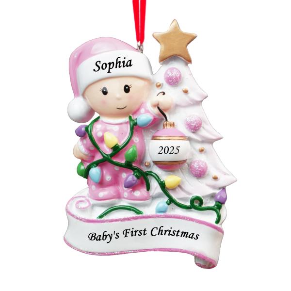 ・?Personalized Baby 1st Christmas Ornaments 2025 - Add a personalized touch to your family Christmas tree with witfox cu...
