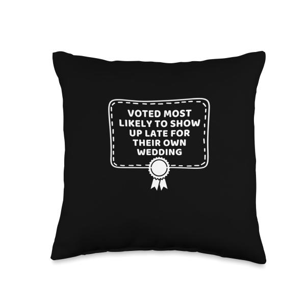 ・You know you have that one friend who's always late, even to their own wedding! This design perfectly captures that hum...