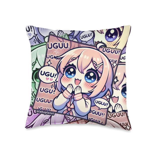・90s anime quote or Ugu Meme in Kawaii Japanese Anime Text or Japanese Otaku Quote Aesthetic for anime merch gifts or fu...