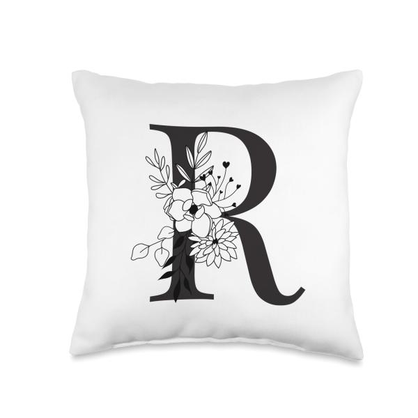 ・This design features an elegant floral letter "R" design, perfect for anyone whose name starts with "R" or loves person...