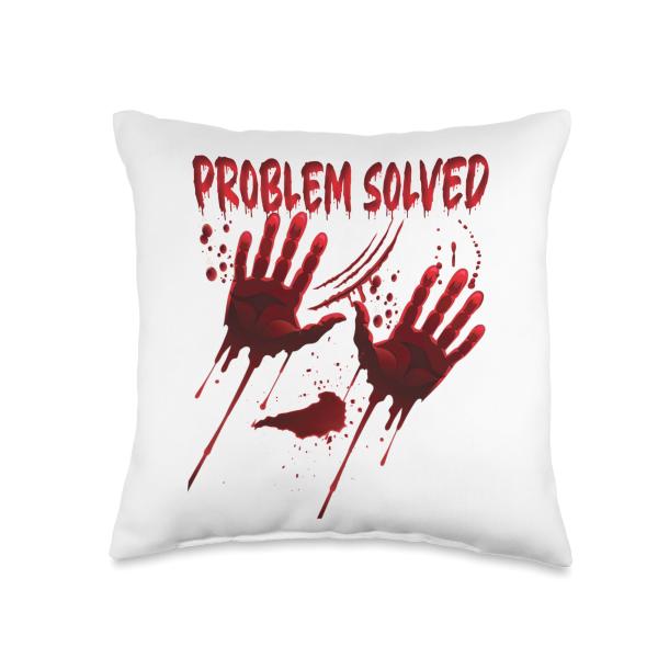 ・Problem Solved Bloody Hands, Blood Splatter Costume Gag Fancy Dress Scary Halloween. Funny Halloween costume Apparel wi...