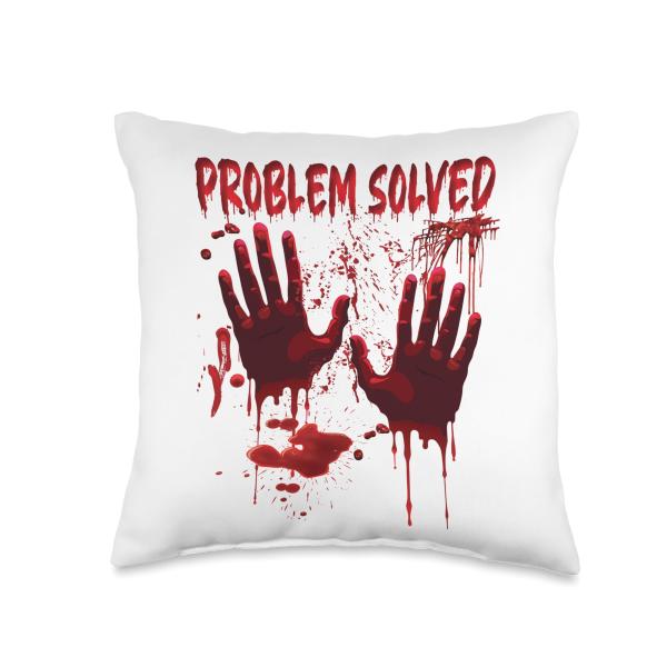 ・Problem Solved Bloody Hands, Blood Splatter Costume Gag Fancy Dress Scary Halloween. Funny Halloween costume Apparel wi...