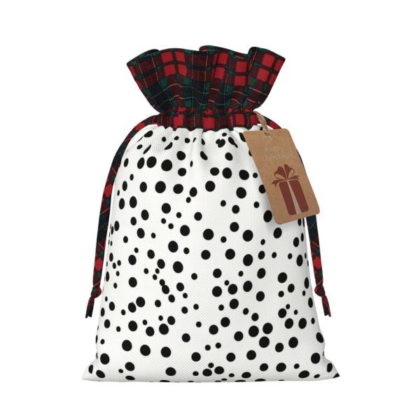 ・Fashionable and exquisite gift packaging: Black And White Polka Dot Christmas gift bags are made of 100% polyester, env...