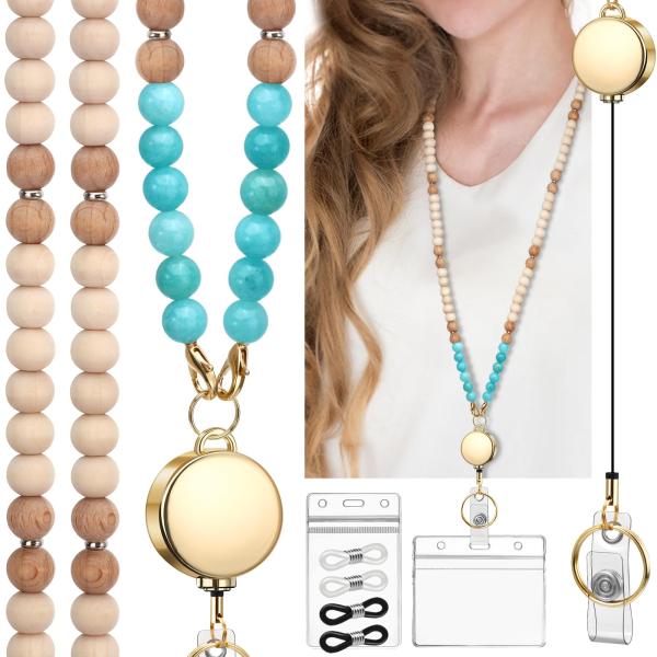 ・PREMIUM MATERIALS: Lanyard 20 inch long. Crafted from natural wood, badge lanyard ensures long-lasting durability and u...