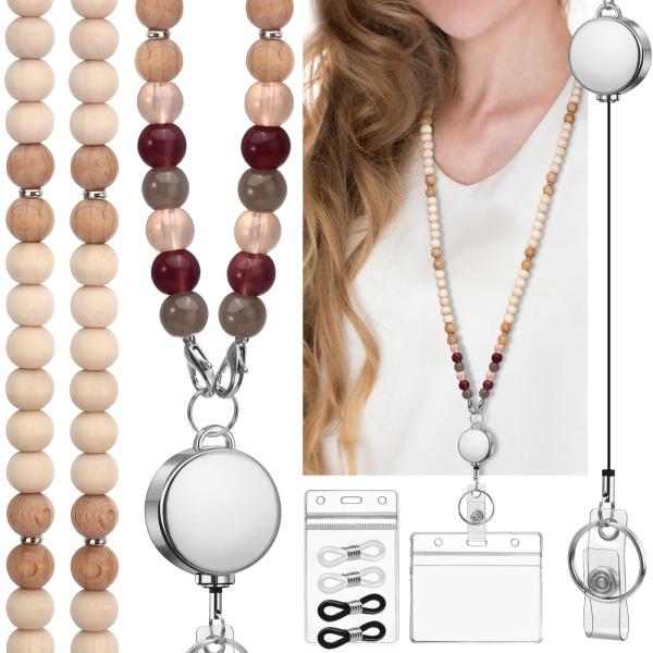 ・PREMIUM MATERIALS: Lanyard 20 inch long. Crafted from natural wood, badge lanyard ensures long-lasting durability and u...