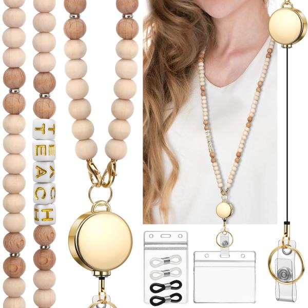 ・PREMIUM MATERIALS: Lanyard 20 inch long. Crafted from natural wood, badge lanyard ensures long-lasting durability and u...