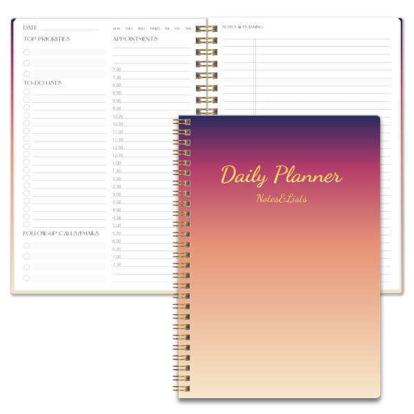 ・Stay Organized ＆ Make the Most of Your Day: This daily schedule planner is designed to help you stay on track, reduce s...
