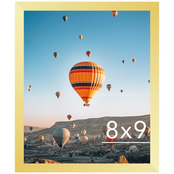 ・FRAME SIZE: The gold picture frame fits 8x9 photos, simple and stylish, the frame opening display will be 0.5 inches sm...