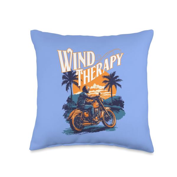 ・Wind Therapy Motorcycle Biker Life Adventure Motorbike, quote. Perfect for motorcycle bikers, motorcyclists, or motorcy...