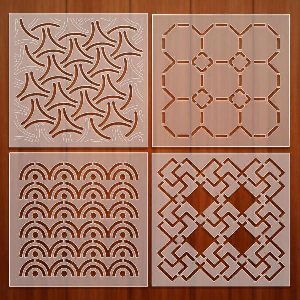 ・刺し子ステンシル:セットには異なるパターンの刺し子ステンシル4枚(12*12cm)が含まれています。・厳選された素材:高品質のアクリル製で、ステンシルは滑らかなエッジ、クリアなパターンを持ち、変形しにくく、長期間使用できます。・【使いやす...