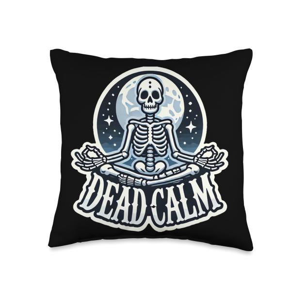 ・Achieve the ultimate zen with this "Dead Calm" skeleton design! Featuring a skeleton in a classic meditation pose under...
