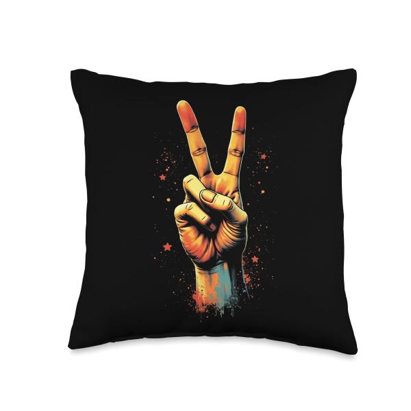 ・Peace Sign Hand. Eye-catching cosmic and retro vibe artwork・Peace Sign Hand. Fans Of Vintage And Retro Styles. Bold col...