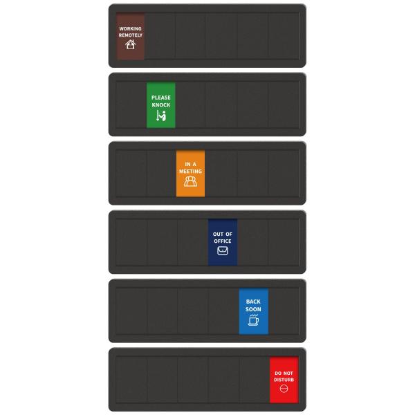 ・【6 Clear Privacy Options】Our slide door sign includes 6 status options: Do Not Disturb, Please Knock, In a Meeting, Out...