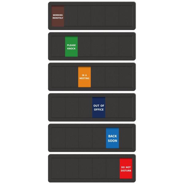 ・【6 Clear Privacy Options】Our slide door sign includes 6 status options: Do Not Disturb, Please Knock, In a Meeting, Out...