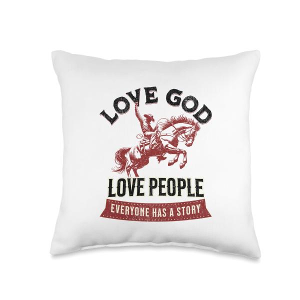 ・Love God and Love People Bible faith apparel for cowboys cowgirls Men and Women who loves Rodeo from the western vest c...