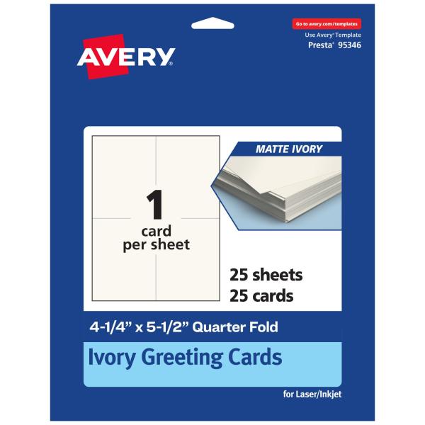 ・Elevate your branding with Avery printable cards! Create your own customizable cards with Avery template Presta 95346・E...