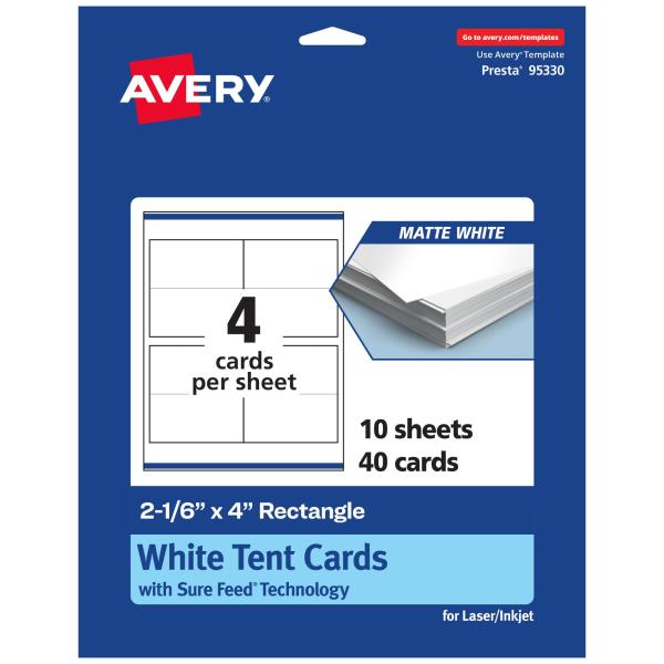 ・Averyの印刷可能なカードでブランドを高めましょう。 AveryテンプレートPresta 95330で自分だけのカスタマイズ可能なカードを作成しましょう。・イベント、テーブルトーカー、プロモーションサインなどのテントカードを、滑らかでマ...