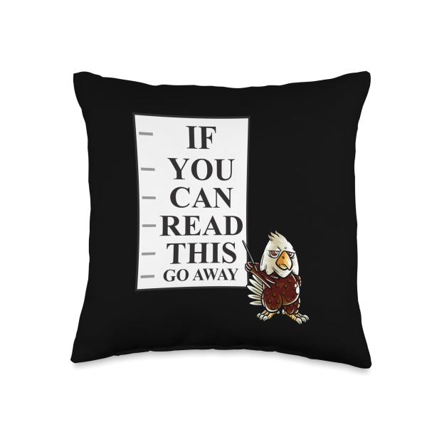 ・If You Can Read This Go Away Introvert Music Fan Nerd Bald Eagle Design shows a kawaii anime graphic of a funny ignoran...