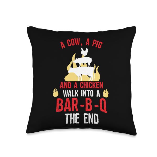・Cow Pig Chicken Vintage Funny BBQ Grilling Meat Lover Smoker. Cool animals barbecue graphic design that will put smiles...