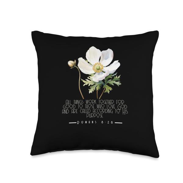 ・Religious Faith Decor design. A beautiful design featuring the comforting Bible verse from Romans 8:28, "All-things wor...