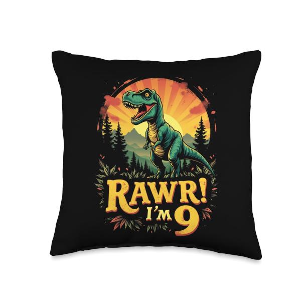 ・RAWR! I'M 9 Dinosaur Birthday. Ideal for young dinosaur enthusiasts turning nine years old.・Dinosaur Birthday. Children...