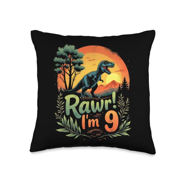 ・Rawr! I'm 9 Dinosaur Birthday. Featuring a dynamic T-Rex illustration, ideal for young dinosaur enthusiasts.・Dinosaur B...