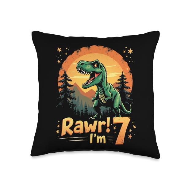 ・Rawr! I'm 7 Dinosaur Birthday. Ideal for young dinosaur enthusiasts eager to show off their age.・Dinosaur Birthday. Chi...