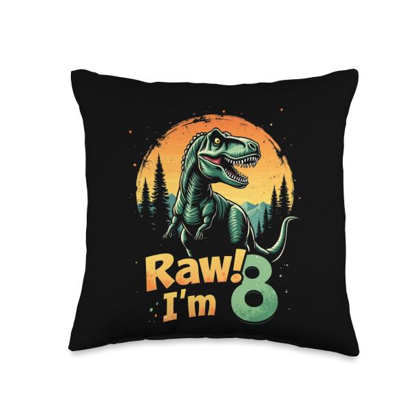・Rawr! I'm 8 Dinosaur Birthday. Vibrant and adventurous design perfect for young dinosaur enthusiasts・Dinosaur Birthday....
