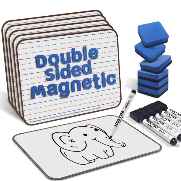 ・?【Double Sided】: The white board student one side is blank, the other side is white board with lines. The LINE side can...