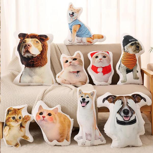 ・?【Pillow Material】The custom pet molding pillow cover made of printed on high quality short plush , smooth, non-fading ...