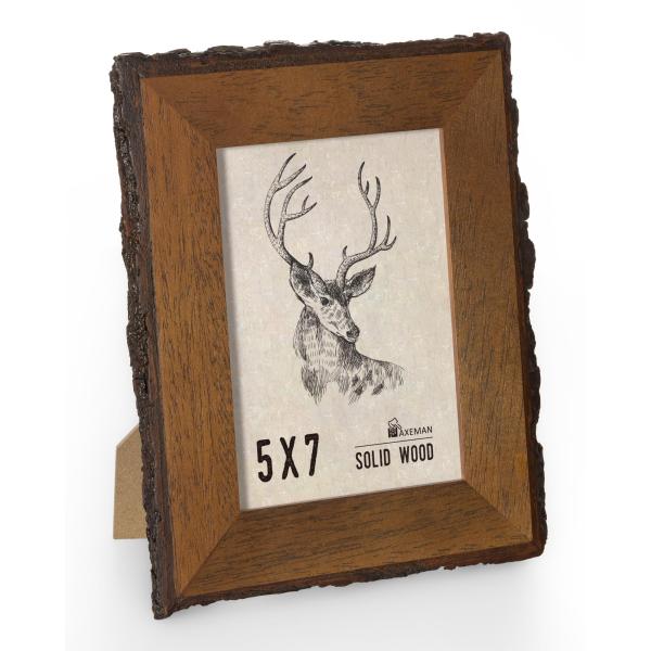 ・Rustic Design: Axeman's 5 x 7 photo frame features a live edge rustic wood finish that blends seamlessly with farmhouse...