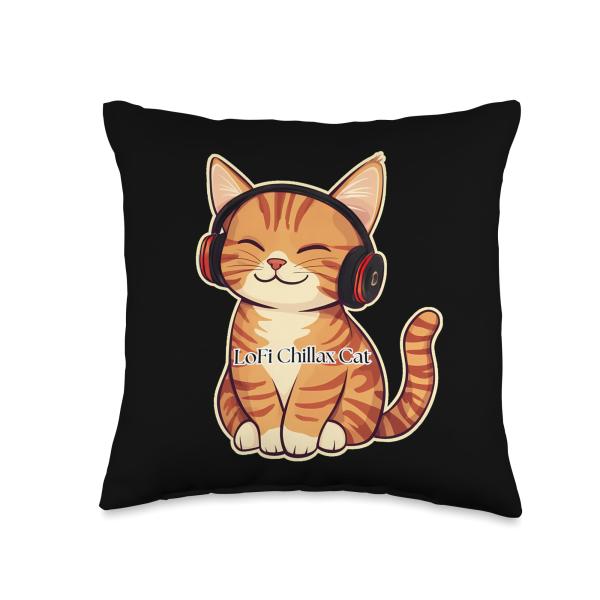 ・Stay chill with this LoFi Chillax Cat apparel featuring a cute orange tabby wearing headphones, the ultimate relaxed vi...