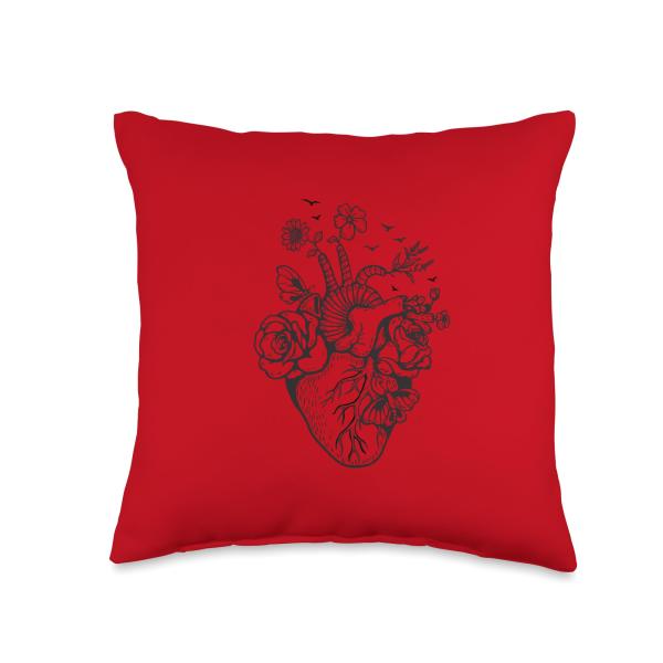 ・Showcase your passion for both science and art with this intricate anatomical heart design blended with flowers and nat...