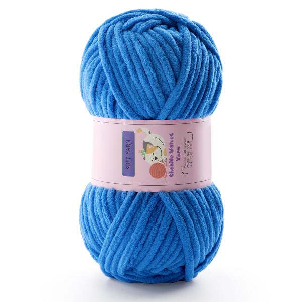 ・分厚い糸サイズ:各シェニール糸の重さは3.5オンス/100g、長さは71ヤード/65m、直径0.15インチ/4mm、4mm~6mmのかぎ針編みフック、または6mm〜8mmのニットニードルの使用を推奨します。・スーパーソフトでふわふわ:毛布...